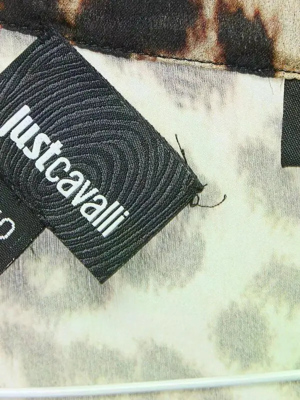 Just Cavalli Leopard-print Silk Midi Dress