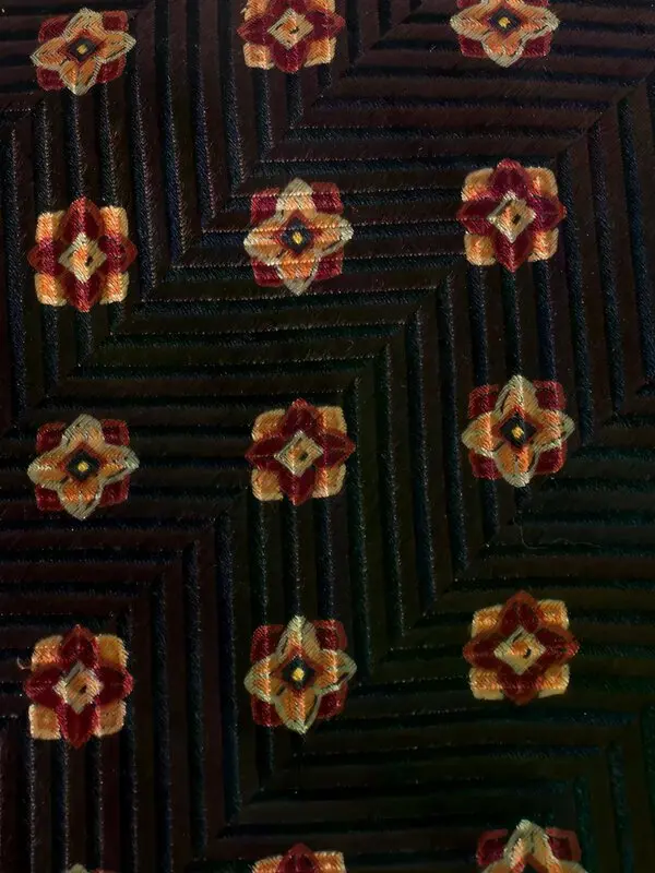 Ermenegildo Zegna Herringbone Floral Tie