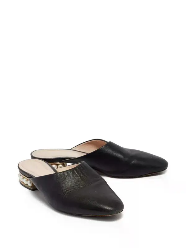 NICHOLAS KIRKWOOD Casati Pearl-embellished Slip-on Mules