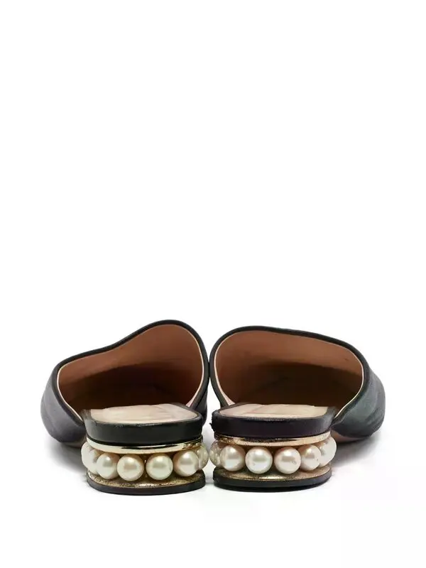 NICHOLAS KIRKWOOD Casati Pearl-embellished Slip-on Mules