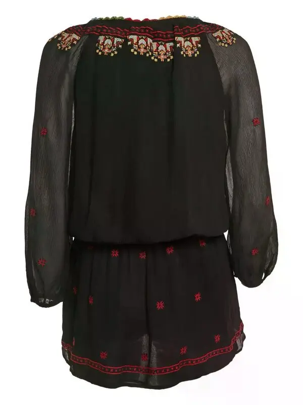Joie Embroidered Silk Dress