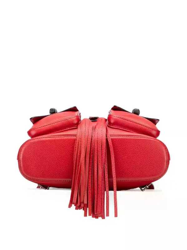Gucci Leather Bamboo Tassel Backpack - Red | Editorialist display picture 3