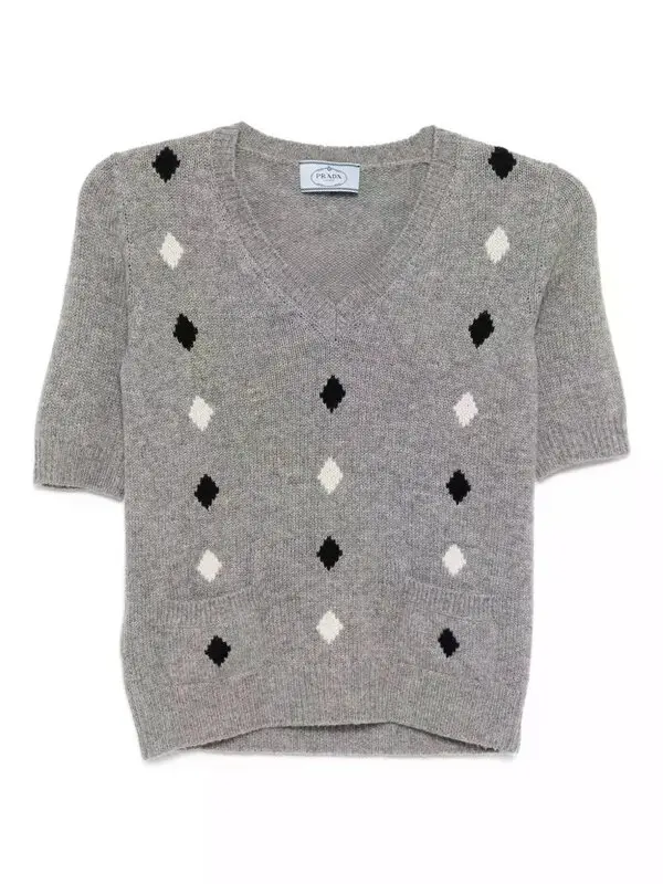 Prada Diamond-pattern Top