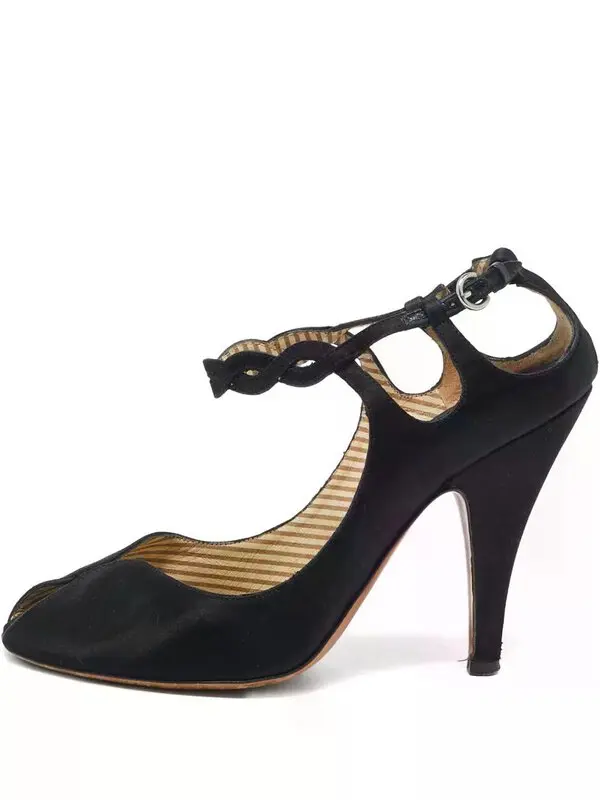 Moschino 100mm Satin Peep-toe Sandals