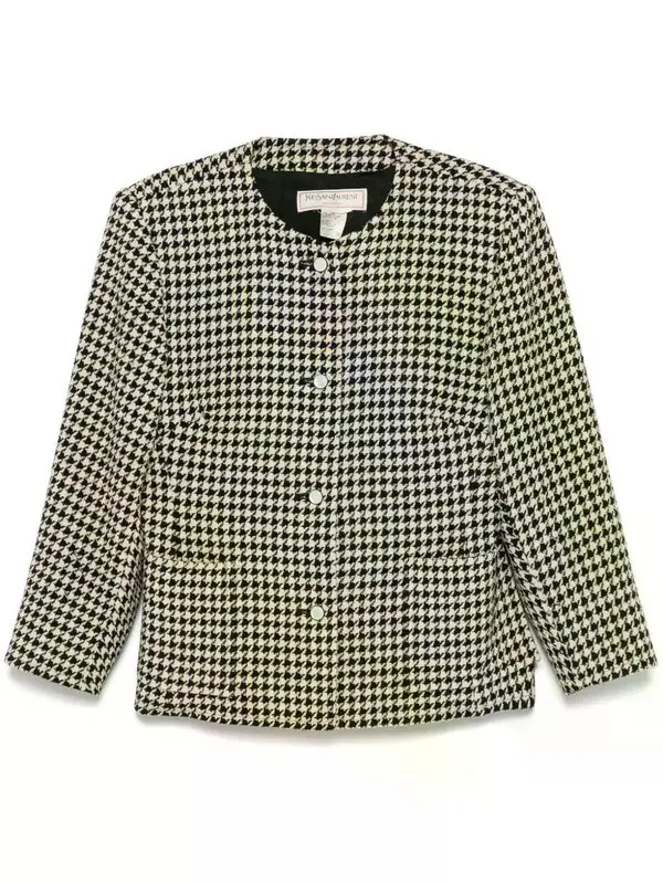 Saint Laurent Pre-owned 1980s Houndstooth Jacket
