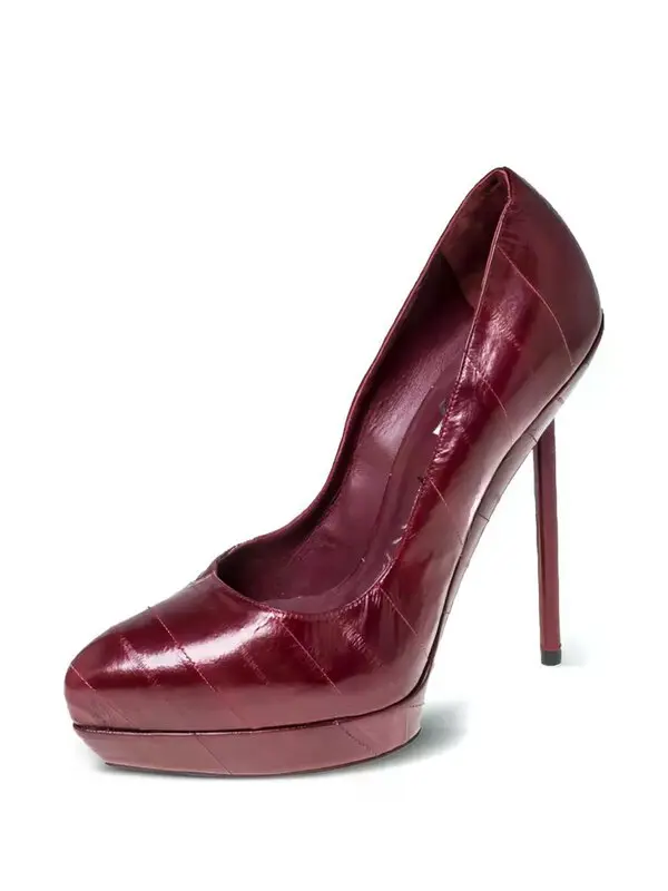 Saint Laurent 105mm Divine Leather Platform Pumps