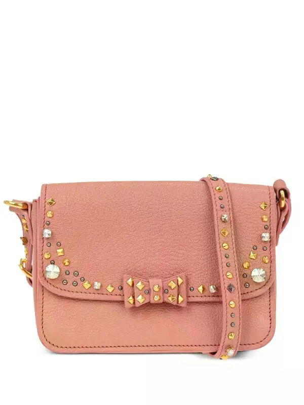Miu Miu 2010s Studded Crossbody Bag - Pink