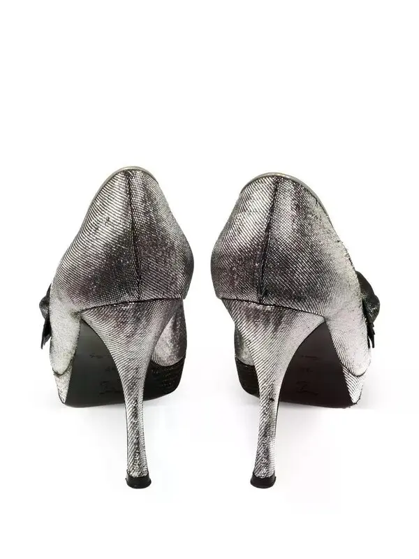 LOUIS VUITTON 115mm Floral-appliqué Pumps - Grey