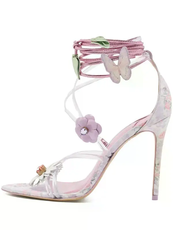 SOPHIA WEBSTER X Loveshackfancy Wildflower Sandals - Pink