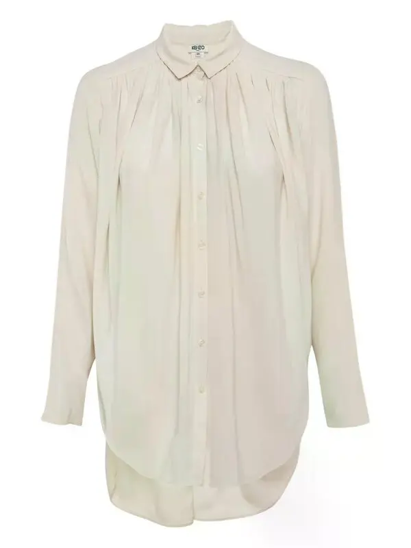 Kenzo Pleated Satin Blouse