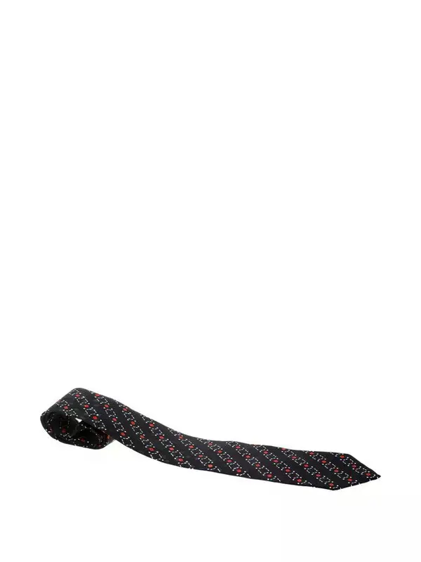 Brioni Geometric-print Silk Tie - Black