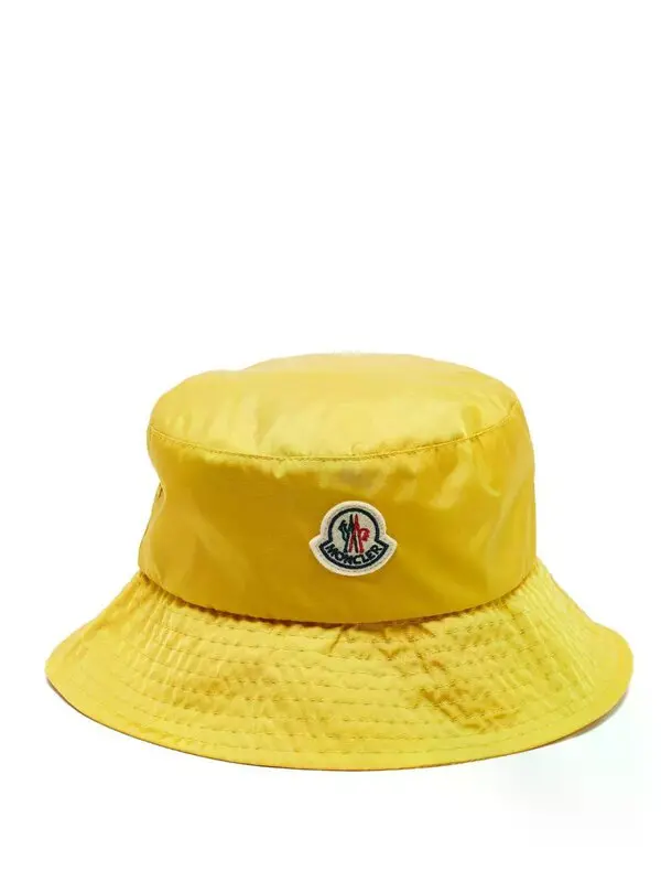 Moncler Logo Bucket Hat - Yellow