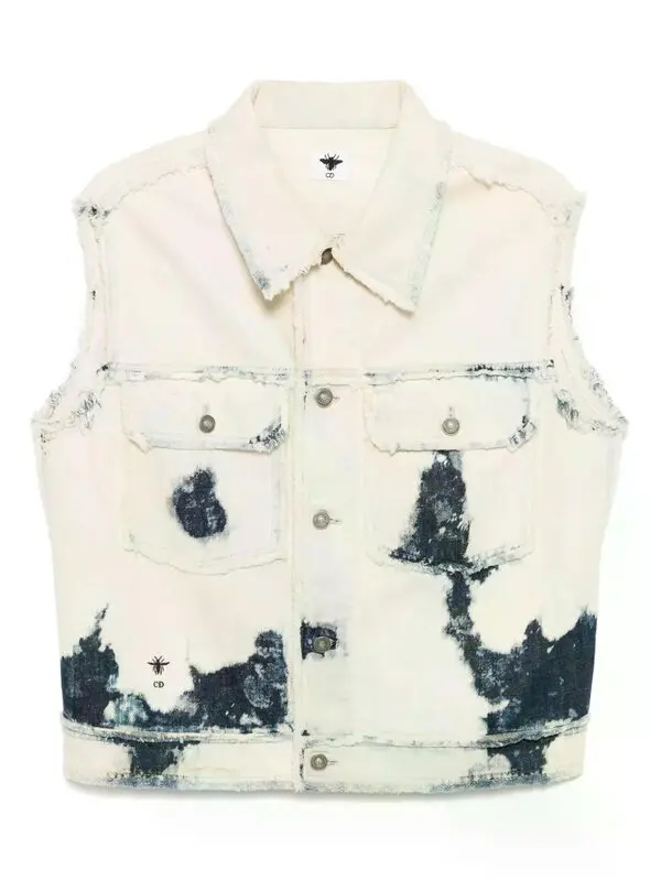 Dior Tie-dye Printed Denim Vest