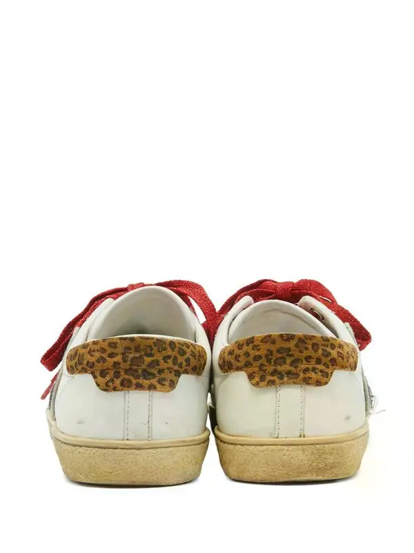 Saint Laurent Leopard-print Panelled Sneakers