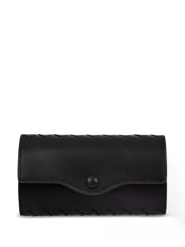 Bottega Veneta 1990-2000s Intrecciato Key Case - Black