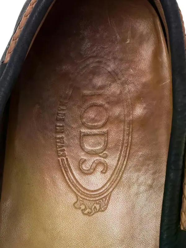 TOD'S Nubuck Leather Boat Shoes - Blue