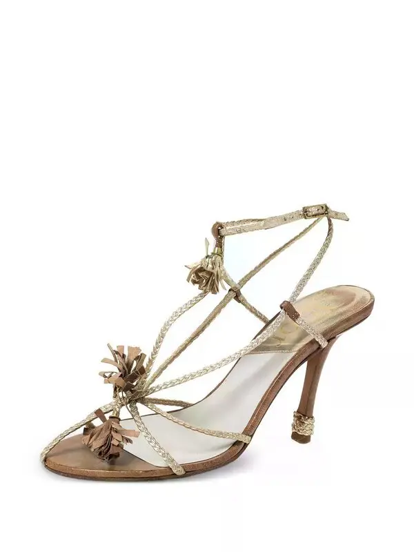 Dior Woven Tassel Sandals