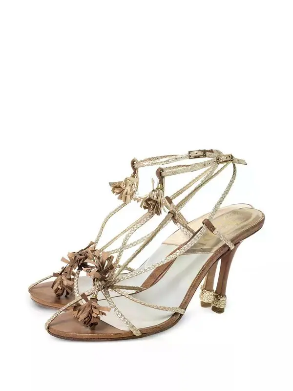 Dior Woven Tassel Sandals