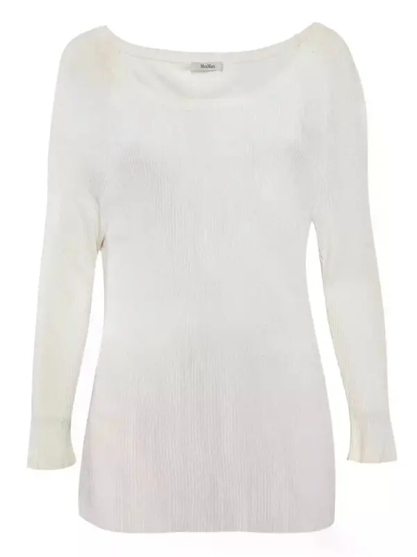 Max Mara Boat-neck Ribbed Sweater