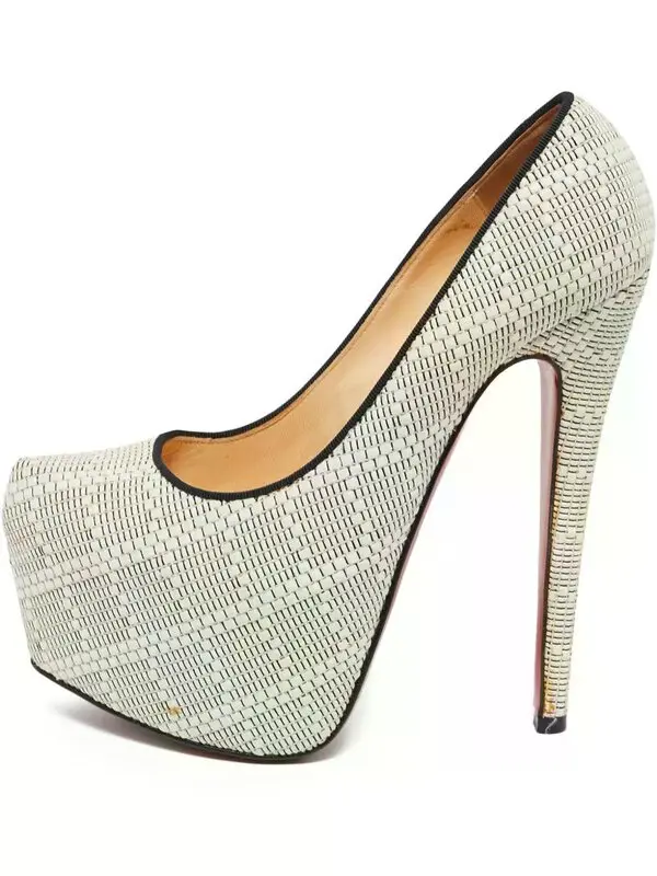 CHRISTIAN LOUBOUTIN 155mm Daffodile Platform Pumps - White
