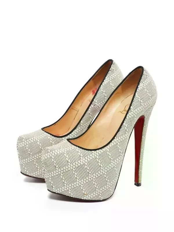 CHRISTIAN LOUBOUTIN 155mm Daffodile Platform Pumps - White