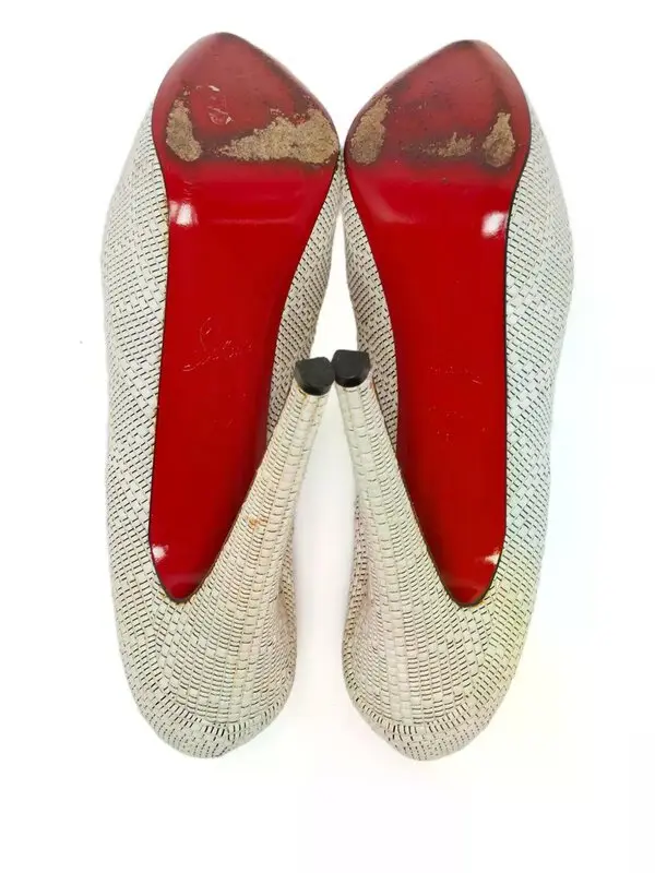 CHRISTIAN LOUBOUTIN 155mm Daffodile Platform Pumps - White