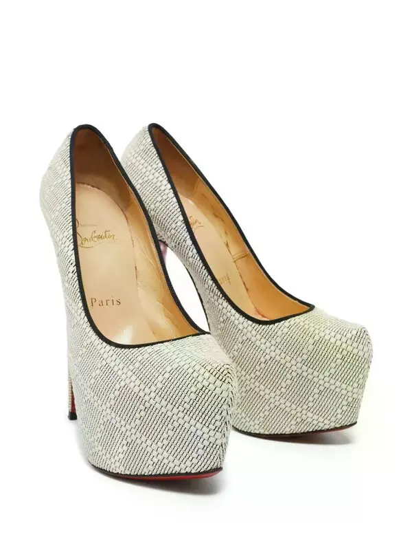 CHRISTIAN LOUBOUTIN 155mm Daffodile Platform Pumps - White