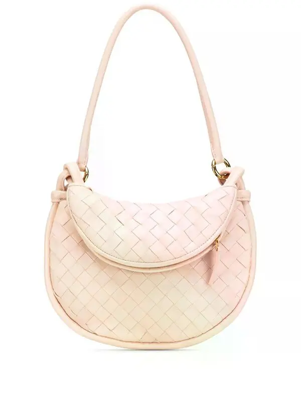 Bottega Veneta Small Nappa Intrecciato Gemelli Hobo Bag - Pink