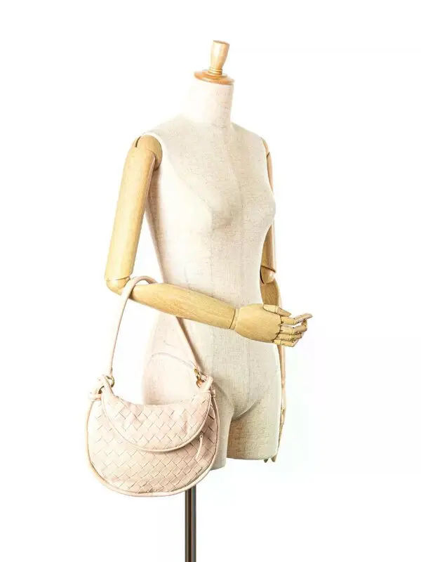 Bottega Veneta Small Nappa Intrecciato Gemelli Hobo Bag - Pink