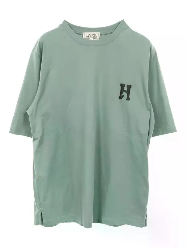 Hermès 2010s Leather-patch T-shirt
