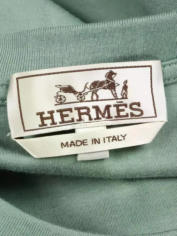 Hermès 2010s Leather-patch T-shirt