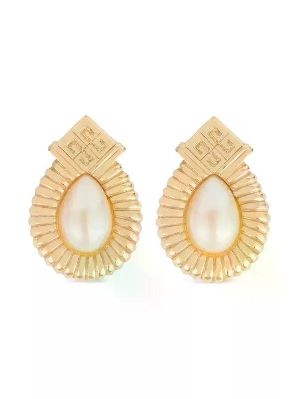 Givenchy 1980s Clip-on Earrings - Gold
