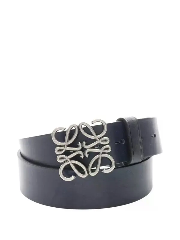 Loewe 2020s Anagram Leather Belt - Blue