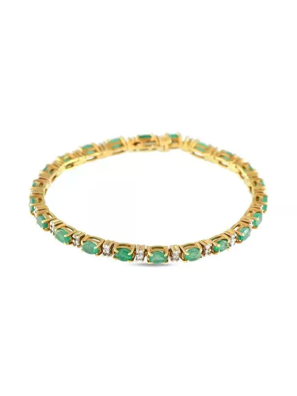 LB EXCLUSIVE 18k Yellow Emerald And Diamond Bracelet - Gold