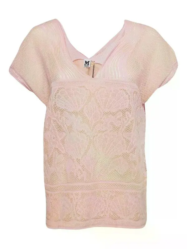 Missoni Floral Lurex-knit Top - Pink
