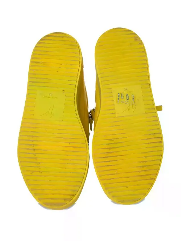 GIUSEPPE ZANOTTI Chain-detail Zip Sneakers - Yellow