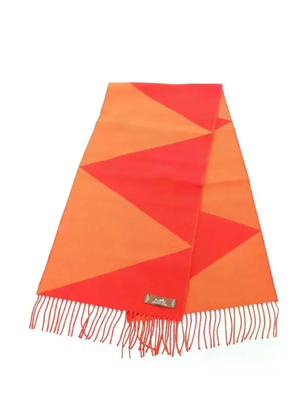 Hermès 2020s Kazak Zigzag Cashmere Scarf - Red