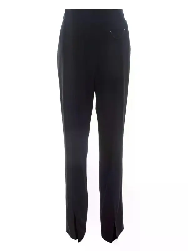 Escada Straight-leg Trousers With Zip And Chain Detail
