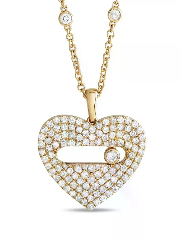 LB EXCLUSIVE 14k Yellow Diamond Heart Pendant Necklace - Gold