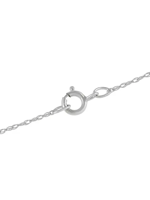 LB EXCLUSIVE 14k White Gold Initial "q" Diamond Necklace