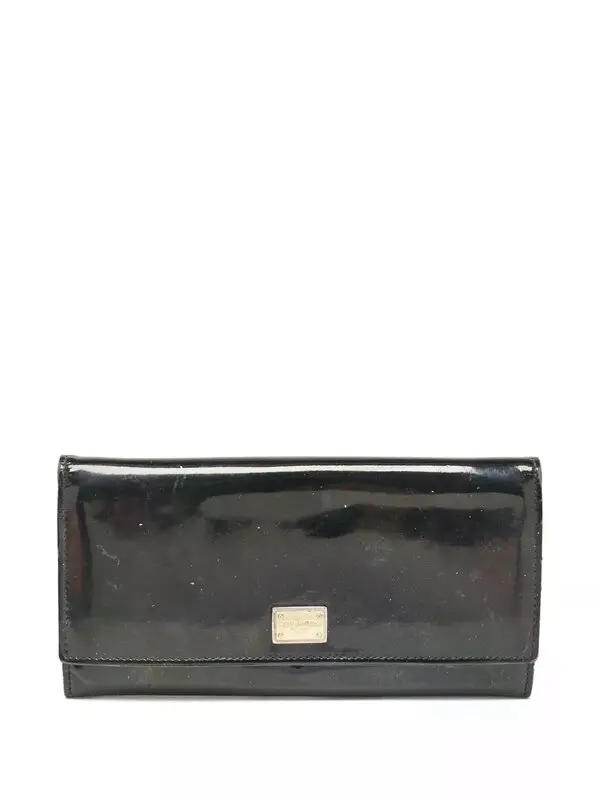 Dolce & Gabbana Patent-leather Wallet - Black