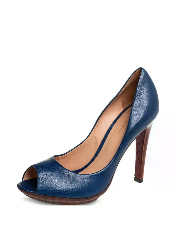 Bottega Veneta 110mm Leather Peep-toe Pumps