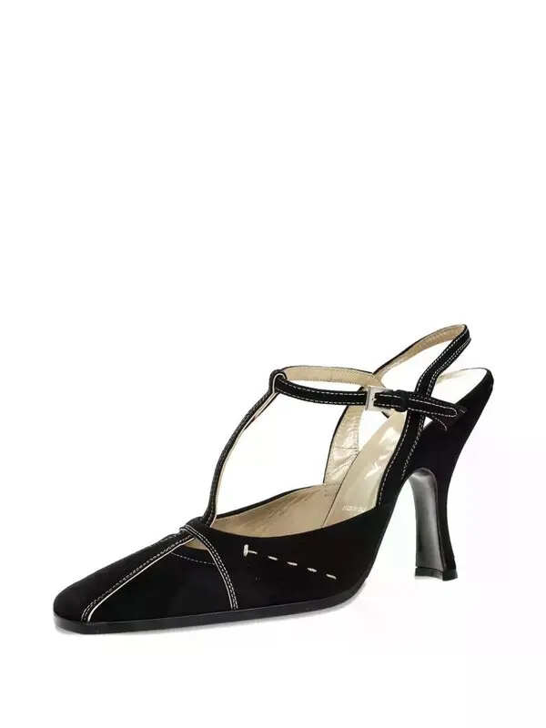 Prada 105mm Suede T-strap Pumps