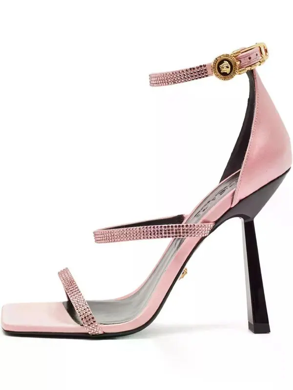 Versace Satin Heeled Sandals