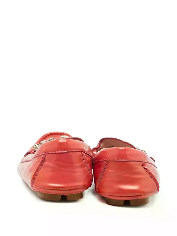 Miu Miu Embellished Loafers - Red