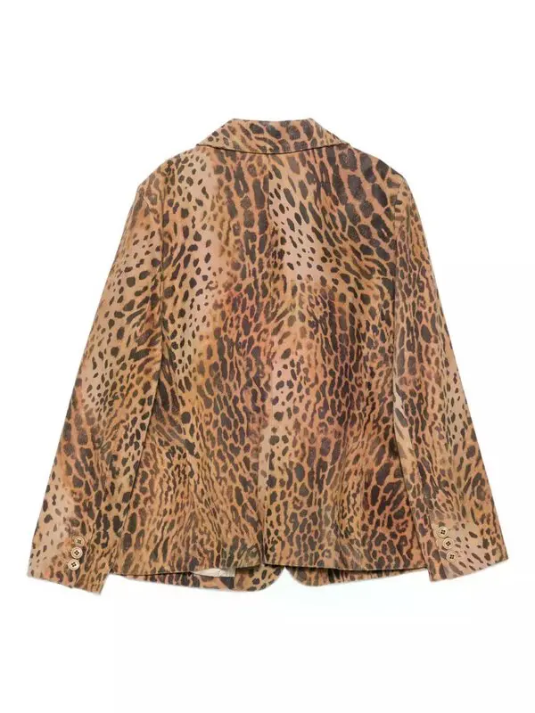 A.N.G.E.L.O. VINTAGE CULT 2000s Leopard-print Leather Jacket
