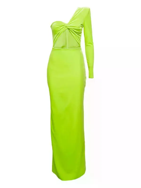 Alex Perry One-shoulder Velvet Maxi Dress