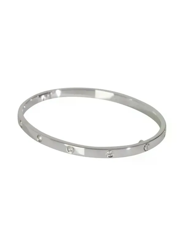 CARTIER 18k White Gold Love Diamond Bangle