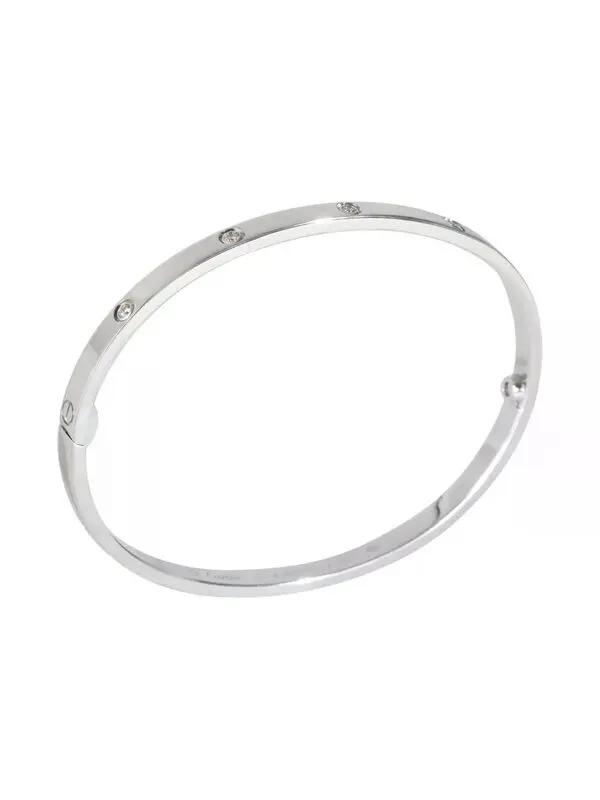 CARTIER 18k White Gold Love Diamond Bangle