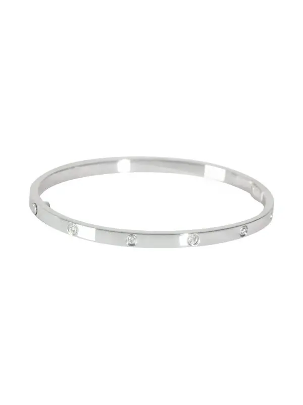 CARTIER 18k White Gold Love Diamond Bangle